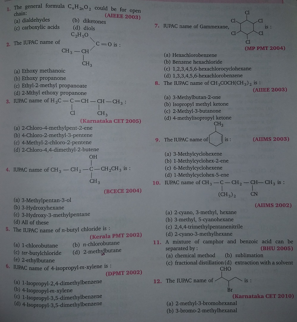 Organic Nomenclature-MCQs ALL ABOUT CHEMISTRY