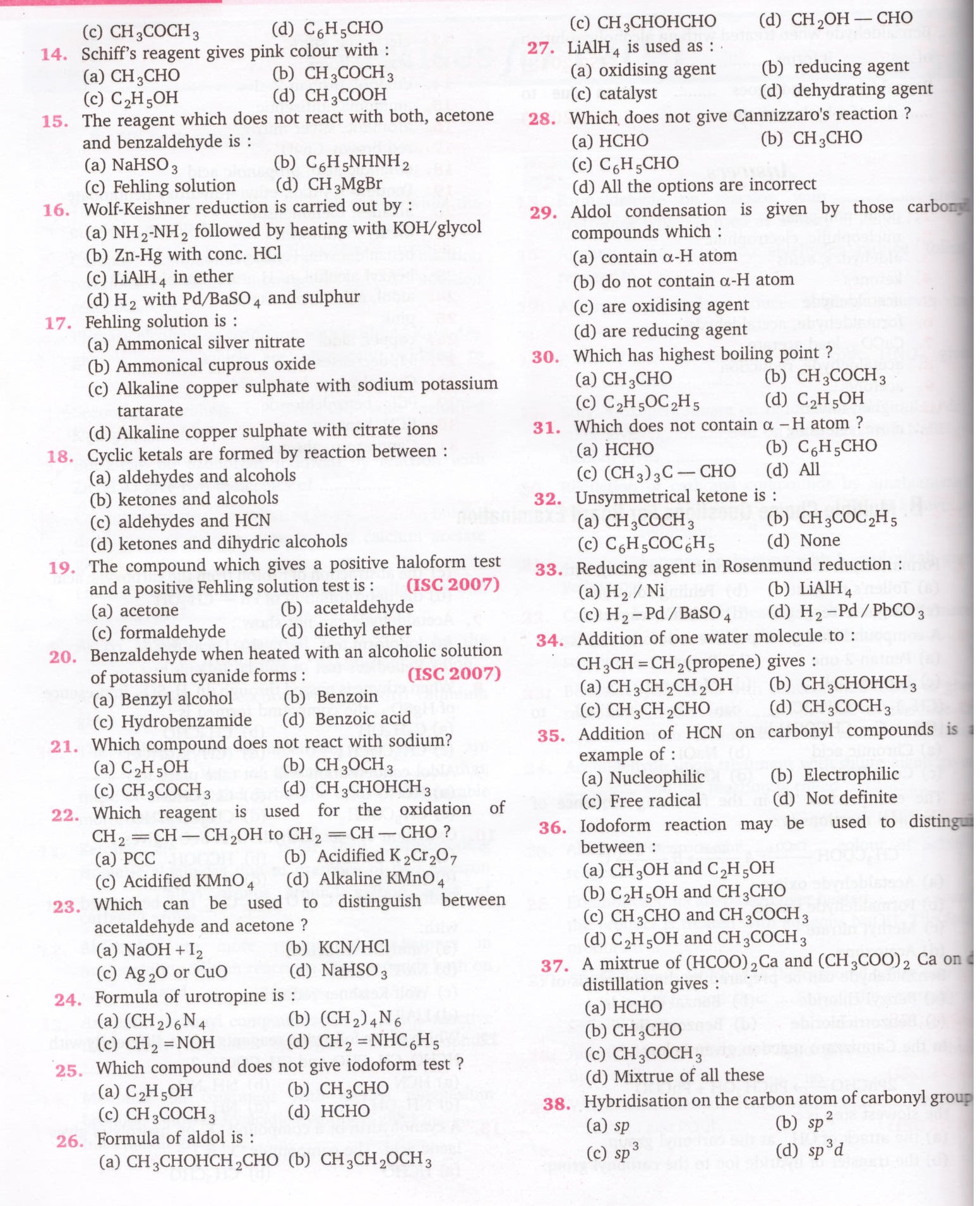 Carbonyl Compounds|Class 12|MCQs ALL ABOUT CHEMISTRY