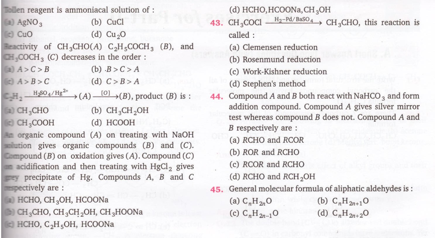 Carbonyl Compounds|Class 12|MCQs ALL ABOUT CHEMISTRY