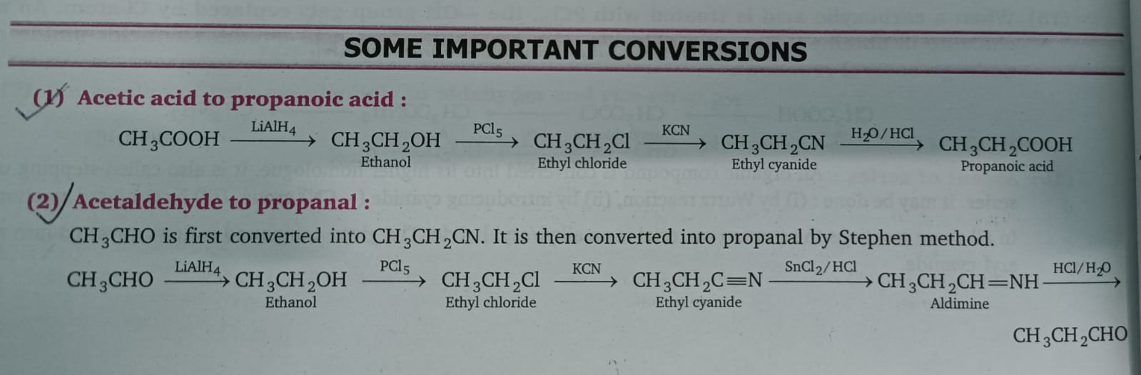 Organic Conversions with Answers ALL ABOUT CHEMISTRY