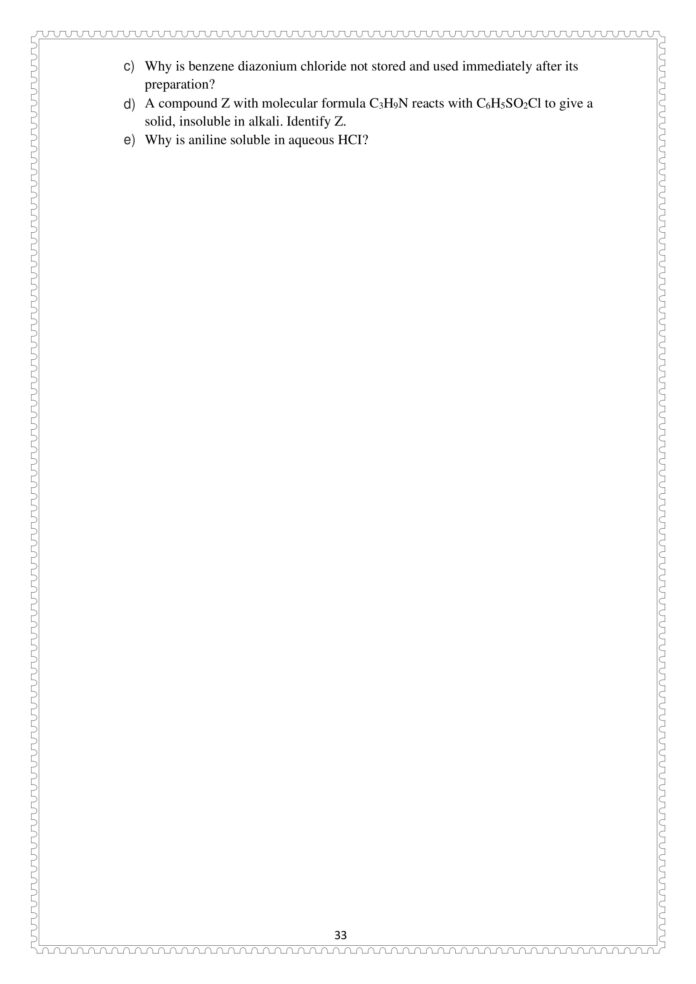 CHEMISTRY SAMPLE PAPER-3 CLASS 12 ALL ABOUT CHEMISTRY