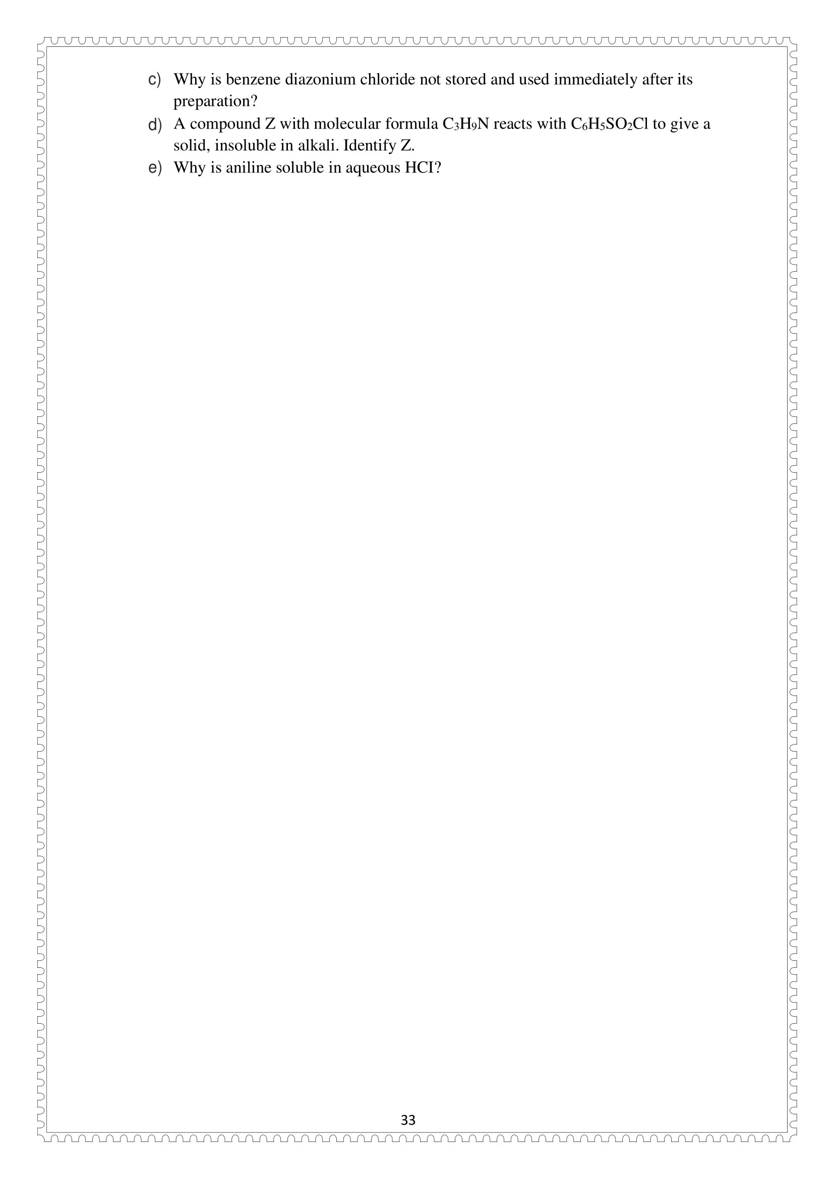 CHEMISTRY SAMPLE PAPER-3 CLASS 12 ALL ABOUT CHEMISTRY