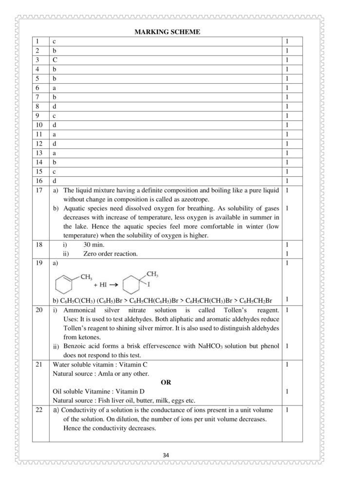 CHEMISTRY SAMPLE PAPER-3 CLASS 12 ALL ABOUT CHEMISTRY
