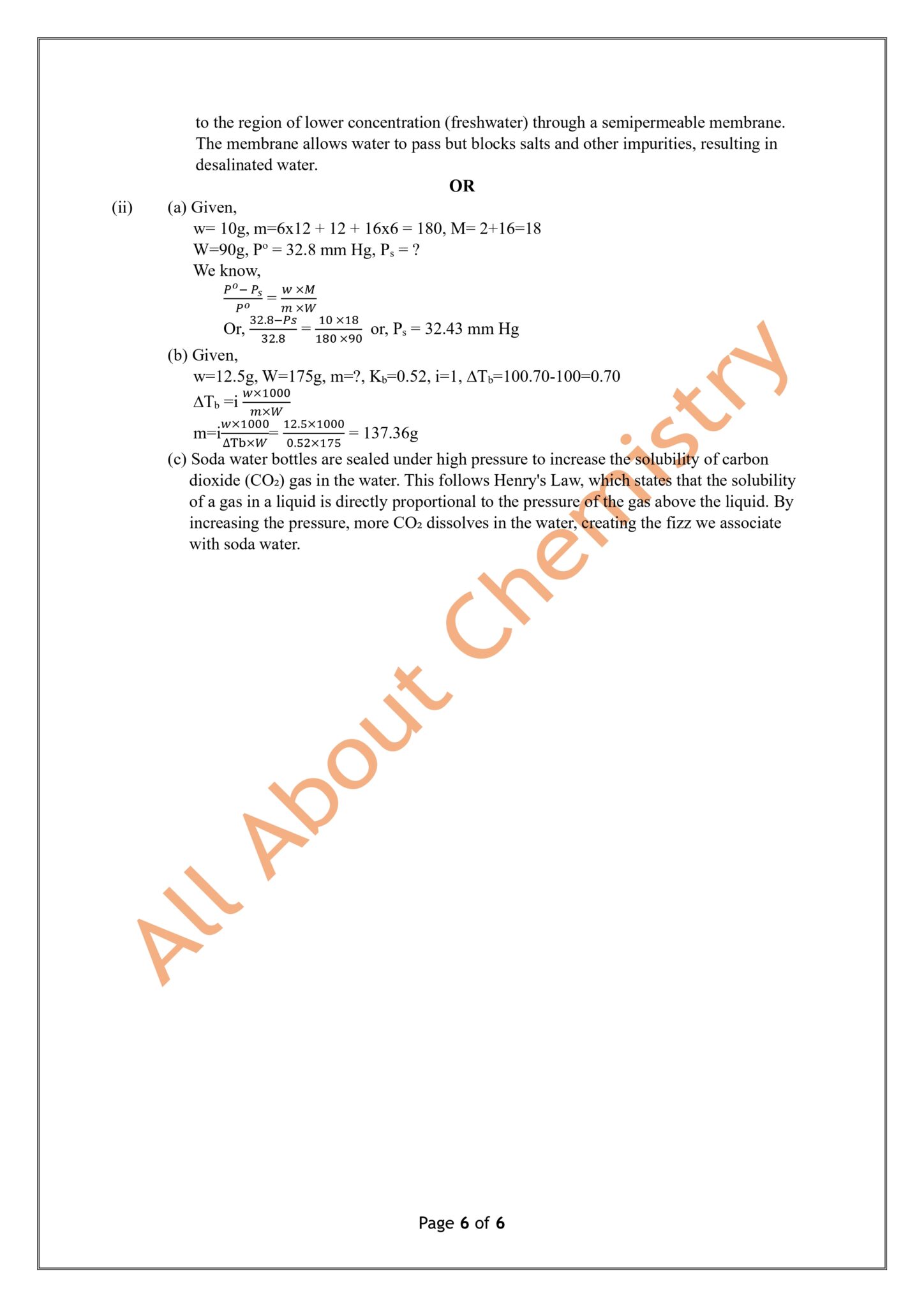 ISC CHEMISTRY 2025 ANSWER KEY ALL ABOUT CHEMISTRY
