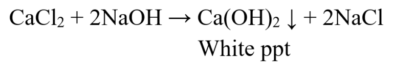 Reaction between calcium chloride and sodium hydroxide ALL ABOUT CHEMISTRY