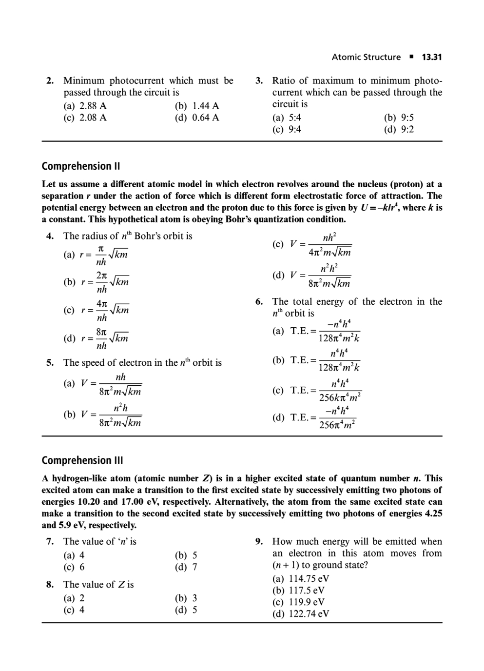 ATOMIC STRUCTURE JEE ADVANCED QUESTIONS PDF|Biswajit Das ALL ABOUT CHEMISTRY