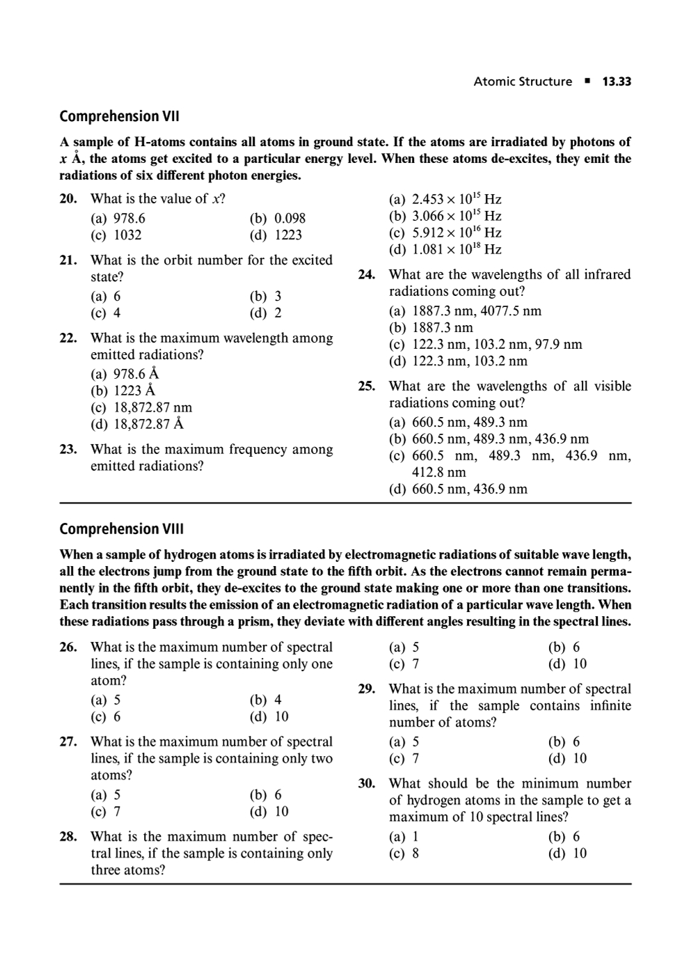 ATOMIC STRUCTURE JEE ADVANCED QUESTIONS PDF|Biswajit Das ALL ABOUT CHEMISTRY