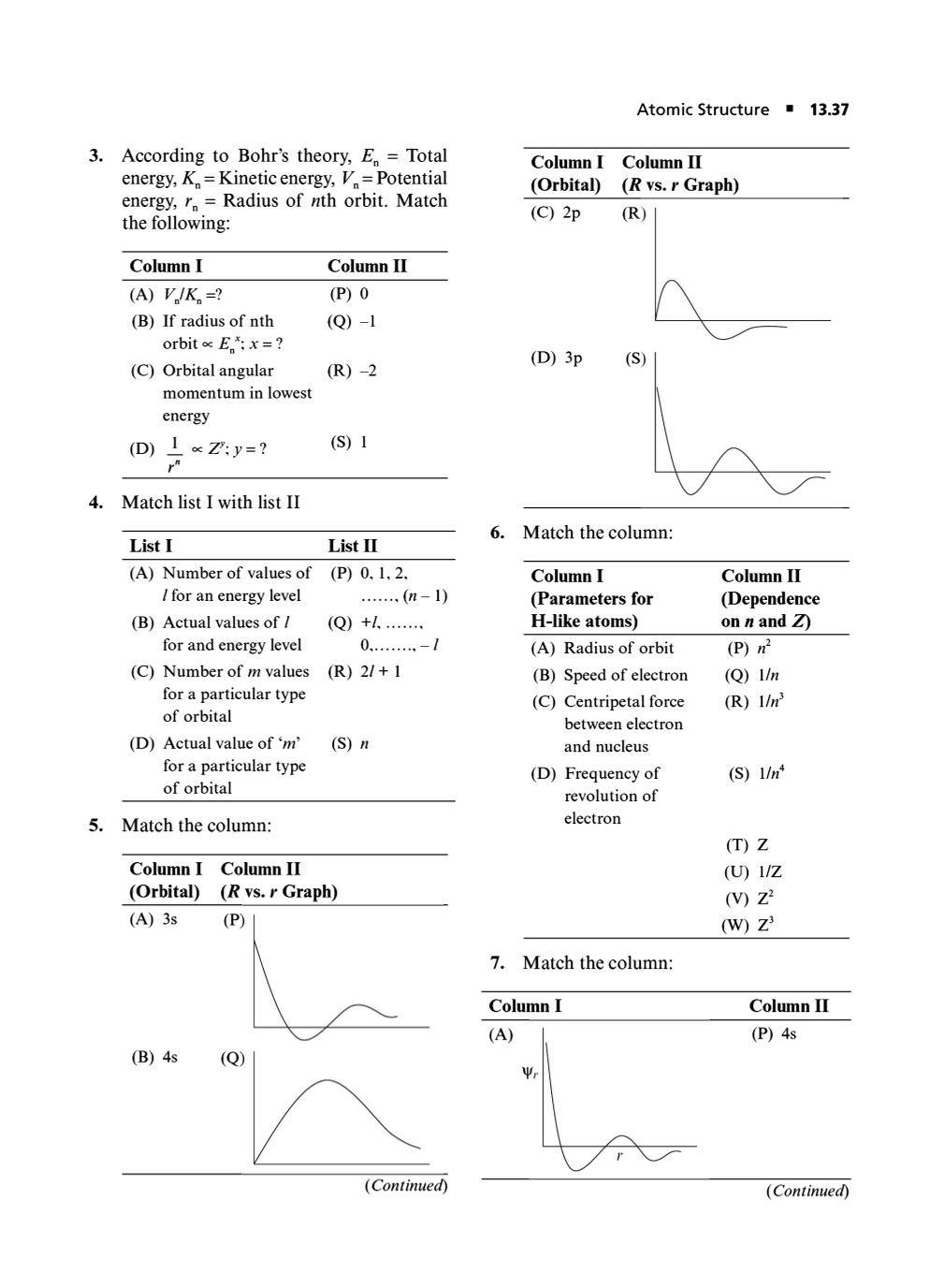 ATOMIC STRUCTURE JEE ADVANCED QUESTIONS PDF|Biswajit Das ALL ABOUT ...