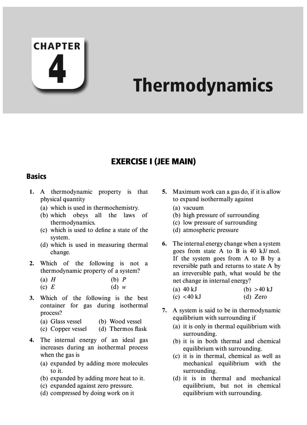THERMODYNAMICS JEE MAIN QUESTIONS PDF|Biswajit Das ALL ABOUT CHEMISTRY