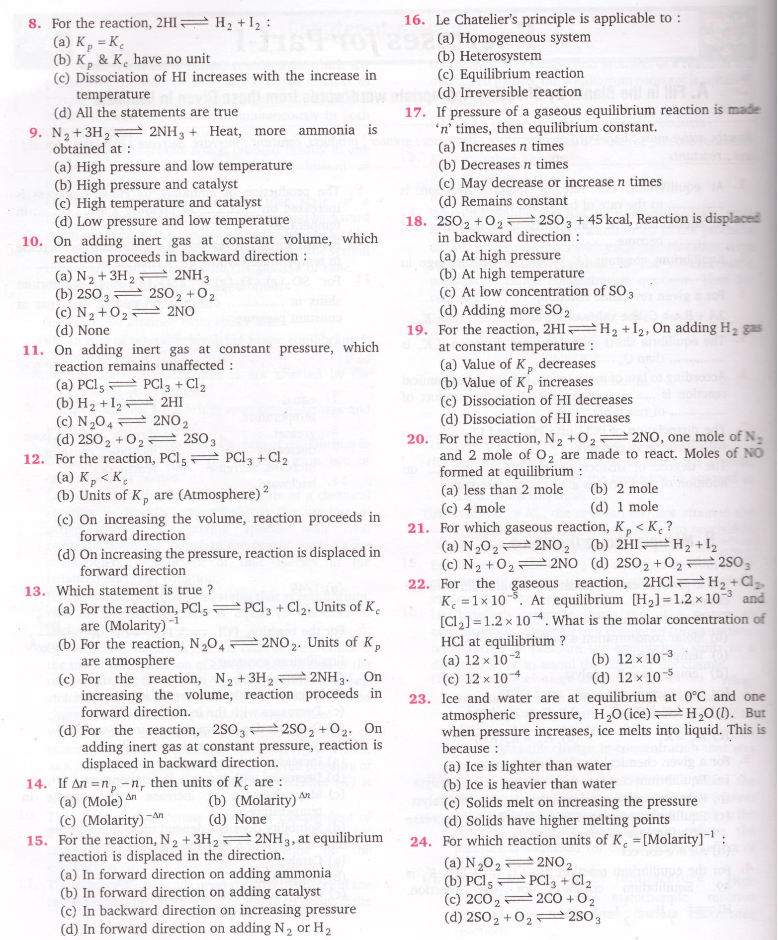 Chemical Equilibrium|Class 11|MCQs | All About Chemistry
